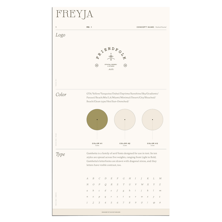 Freyja Brand Board Templates | Studio Standard