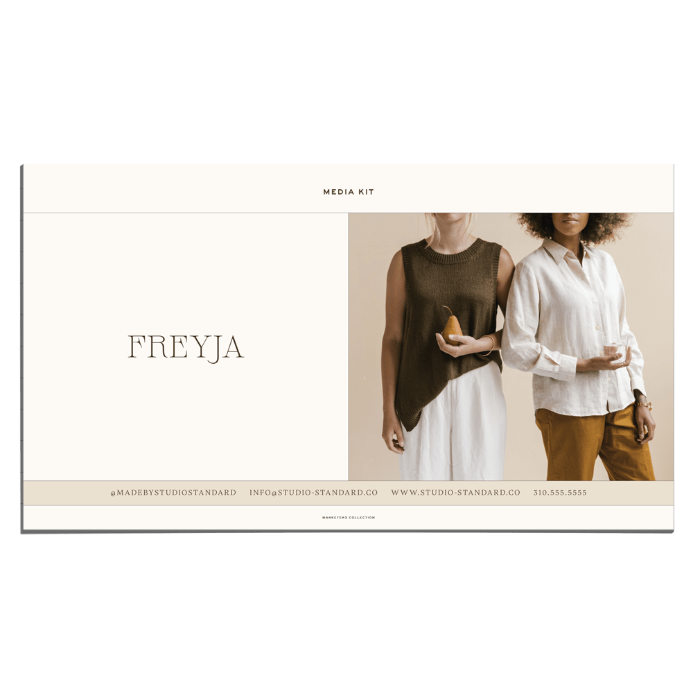 Freyja Media Kit Template | Studio Standard