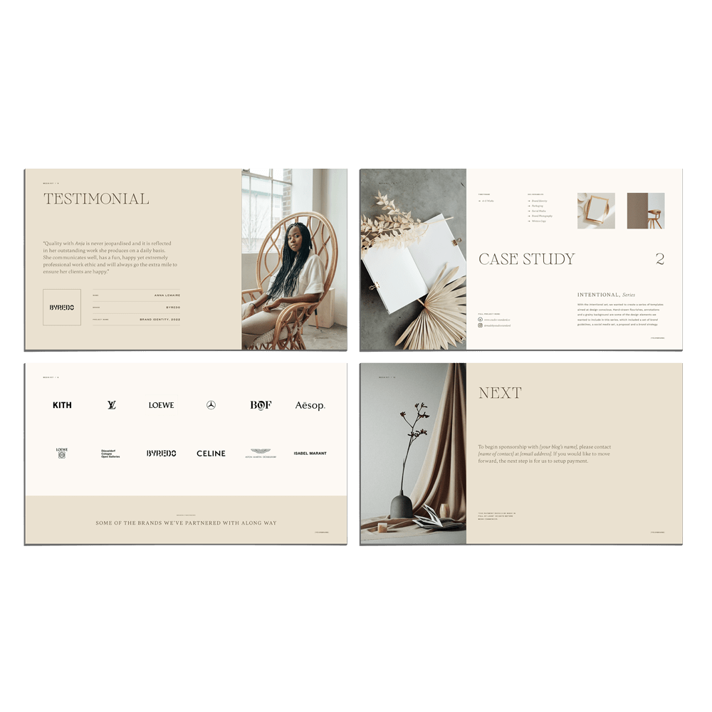 Freyja Media Kit Template | Studio Standard