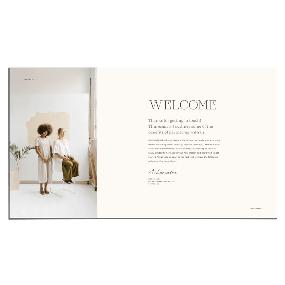 Freyja Media Kit Template | Studio Standard