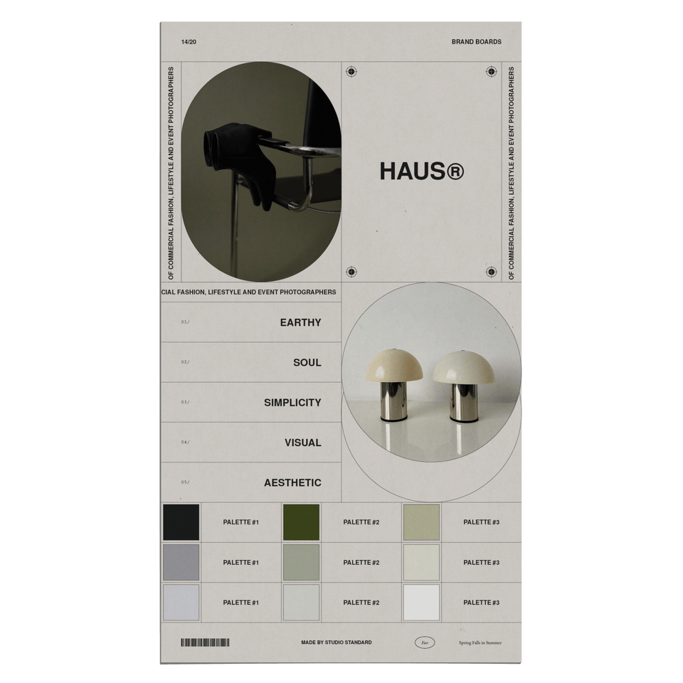 Haus Brand Sheets Template | Studio Standard