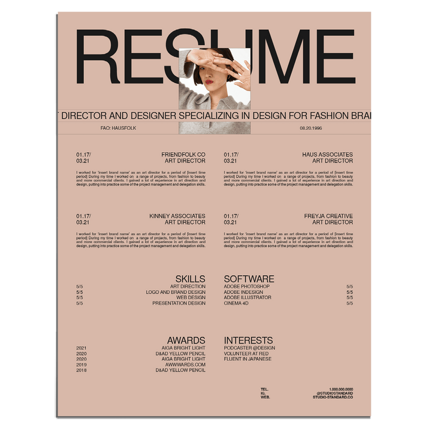 Haus Resume Kit Template | Studio Standard