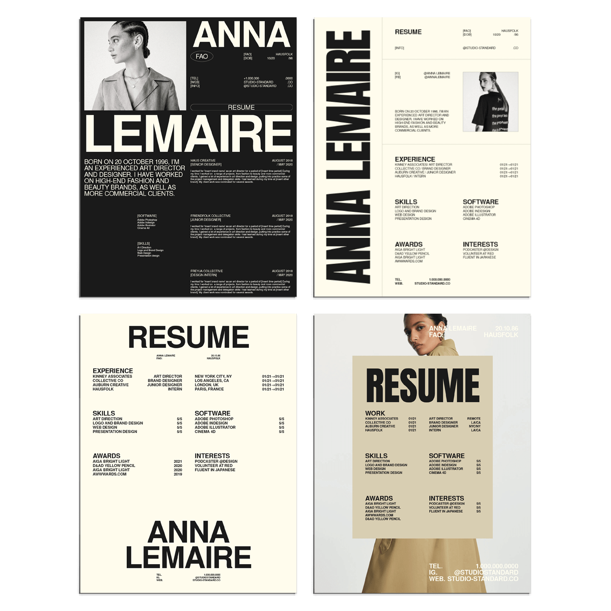 Haus Resume Kit Template | Studio Standard