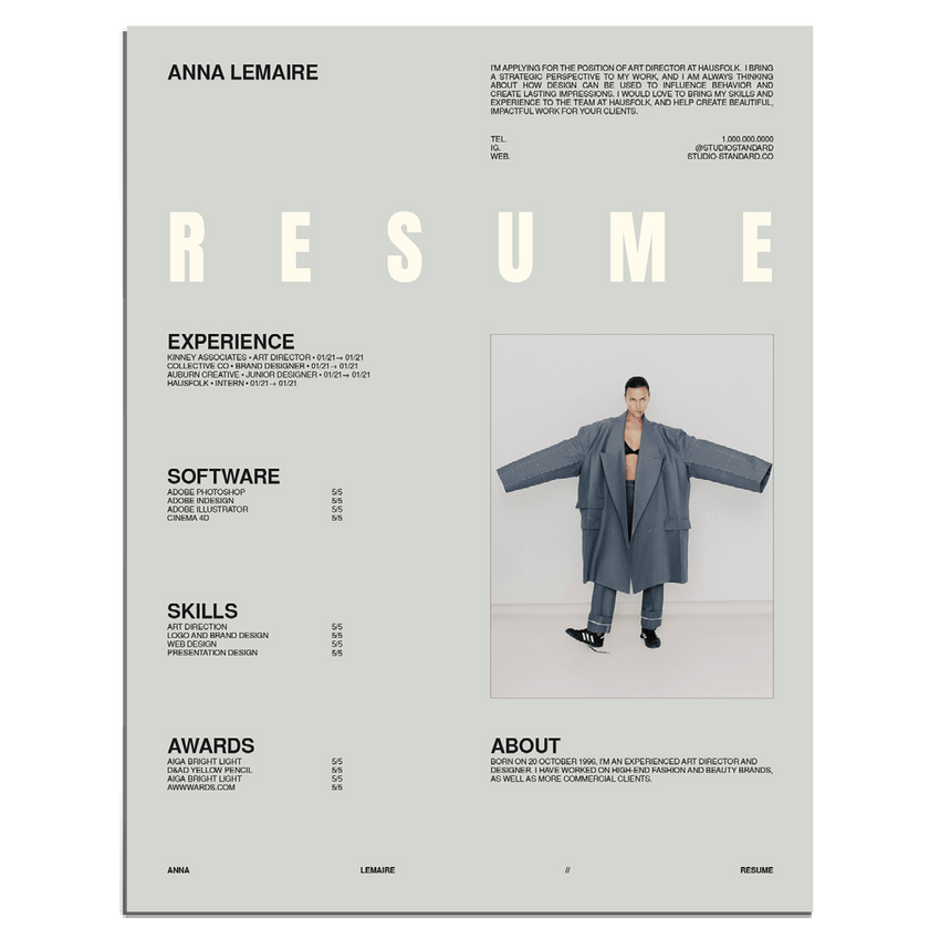 Haus Resume Kit Template | Studio Standard