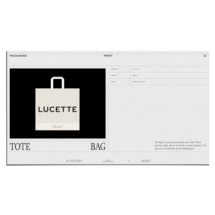 Lucette Brand Guidelines Template | Studio Standard