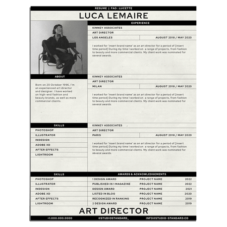Lucette Resume Kit Template | Studio Standard