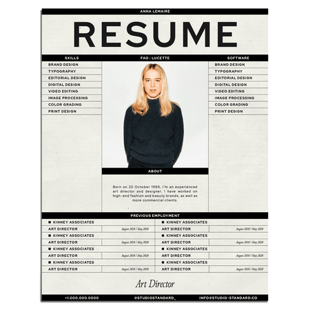Lucette Resume Kit Template | Studio Standard
